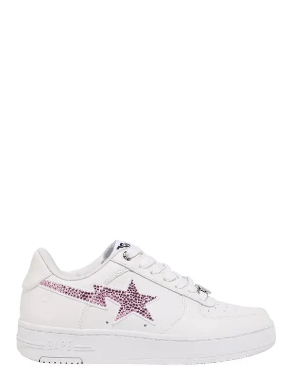A BATHING APE Sta Low #50 Crystalin - White/pink