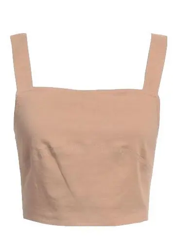 Pinko Woven Crop Top - Camel