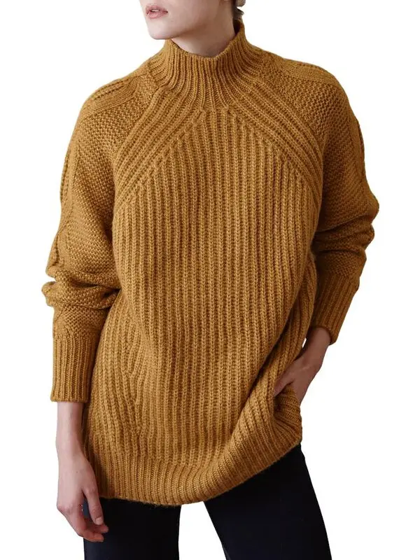 OYUN Lori Funnel Neck Tunic - Golden
