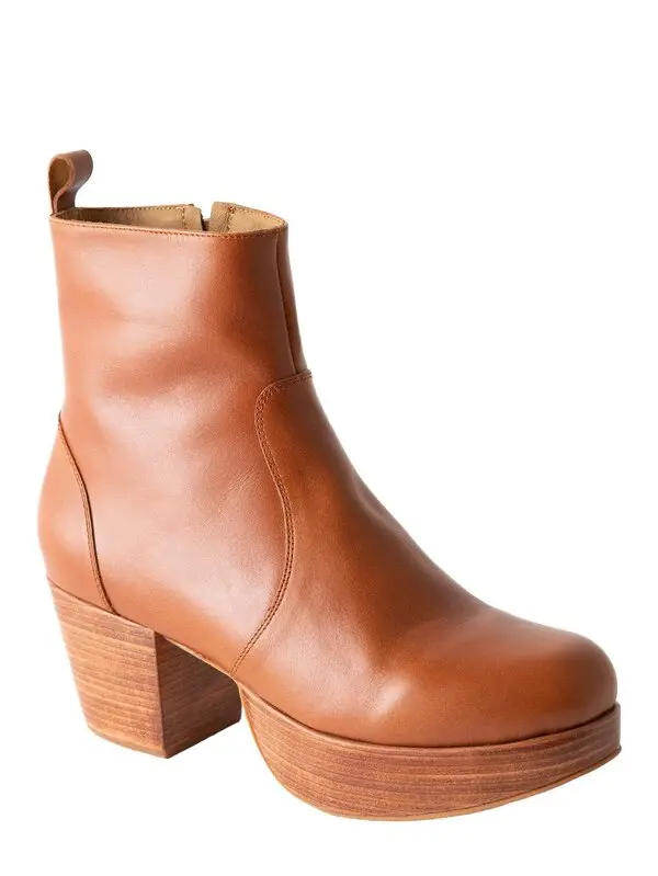 FORTRESS Charli Platform Clog Boots - Whiskey