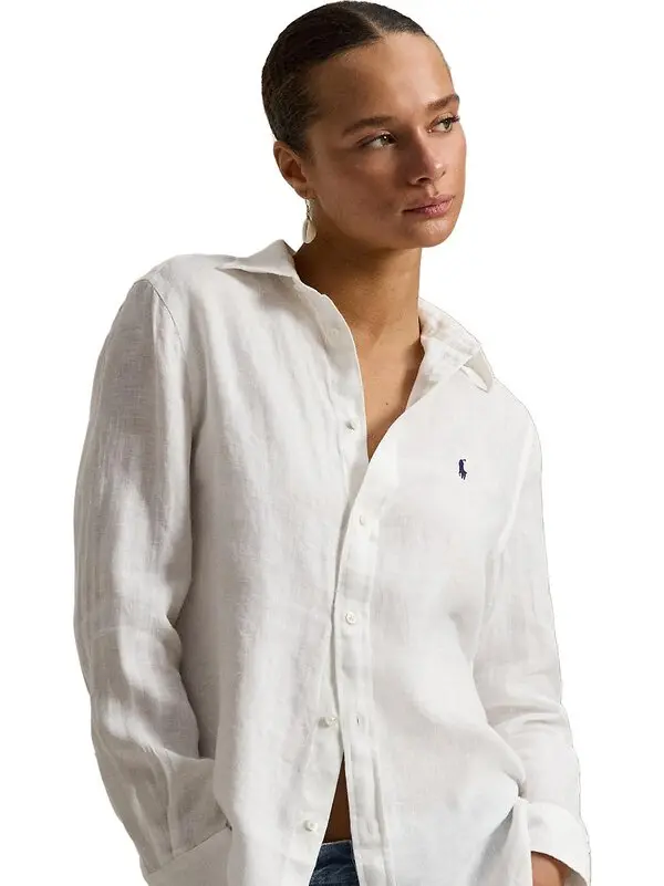 Ralph Lauren Classic Fit Linen Shirt - Classic Oxford White