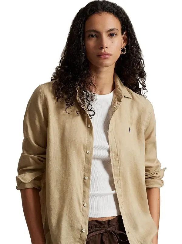 Ralph Lauren Classic Fit Linen Shirt - Coastal Beige