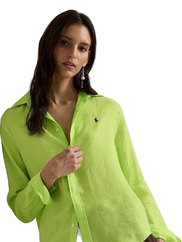 Ralph Lauren Classic Fit Linen Shirt - Electric Lime