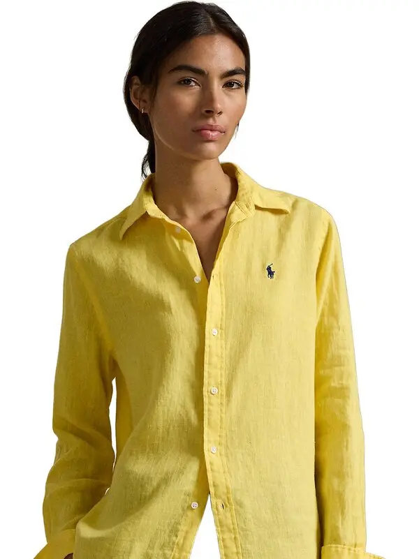 Ralph Lauren Classic Fit Linen Shirt - Oasis Yellow