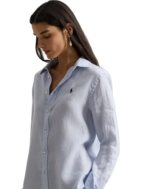 Ralph Lauren Classic Fit Linen Shirt - Oxford Blue
