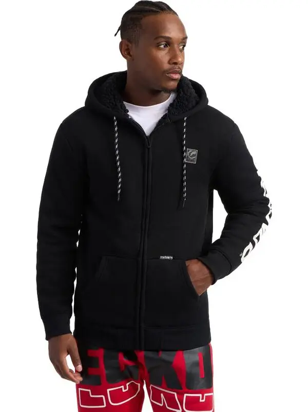 ECKO UNLTD. One Hit Faux Shearling Hoodie - Black