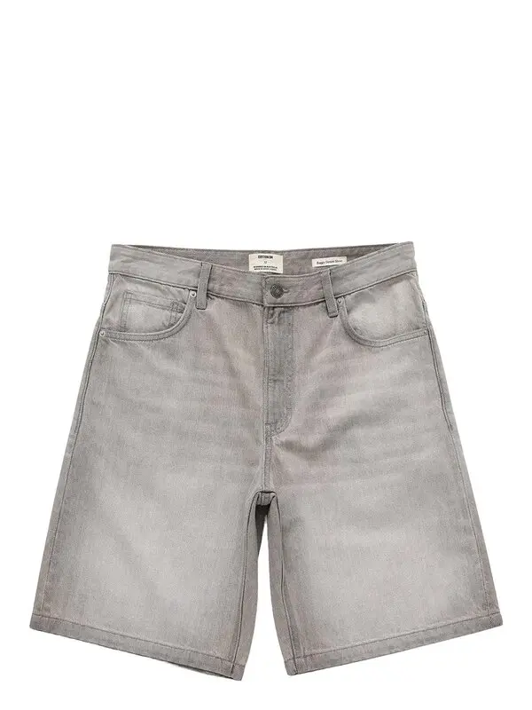 COTTON ON Baggy Denim Shorts - Ash Grey