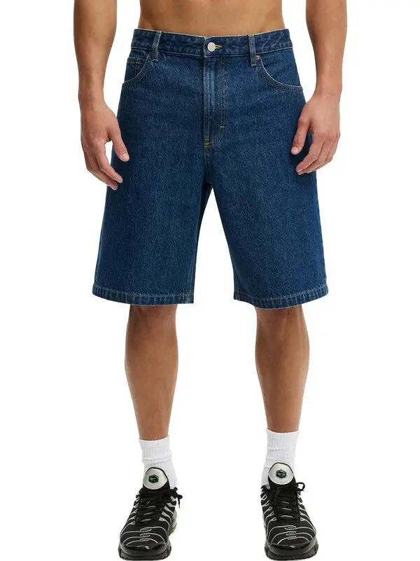 COTTON ON Baggy Denim Short - Crash Blue