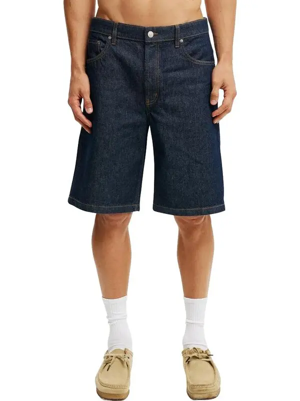 COTTON ON Baggy Denim Short - Shutter Blue