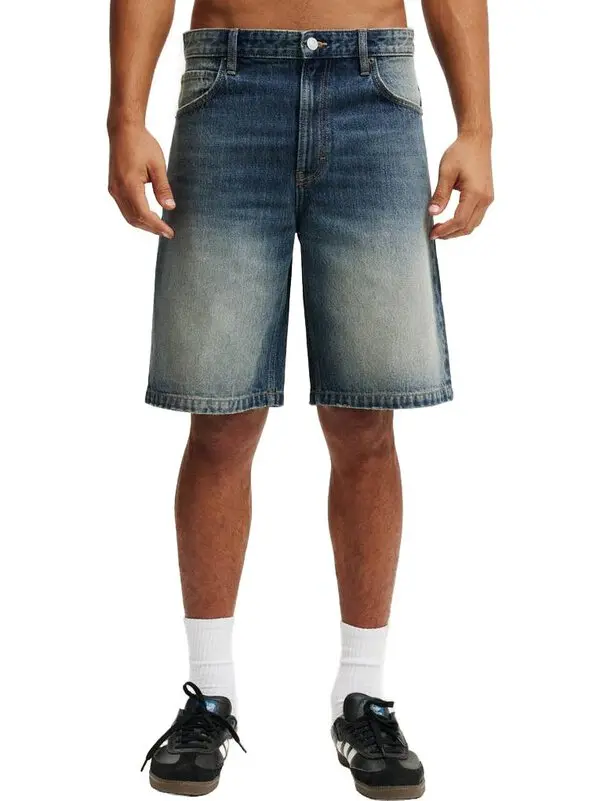 COTTON ON Baggy Denim Short - Static Blue