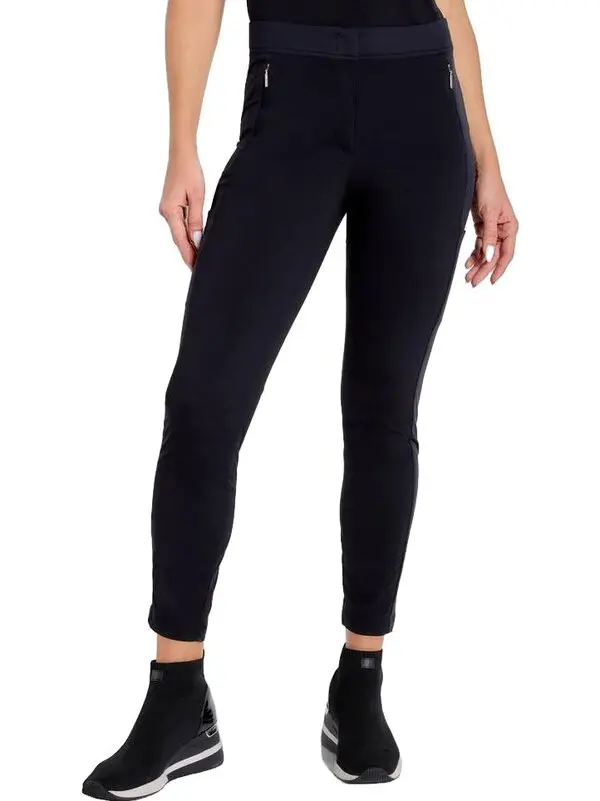 Anatomie Ipant Hybrid Zip Front Slim Fit Pant - Black