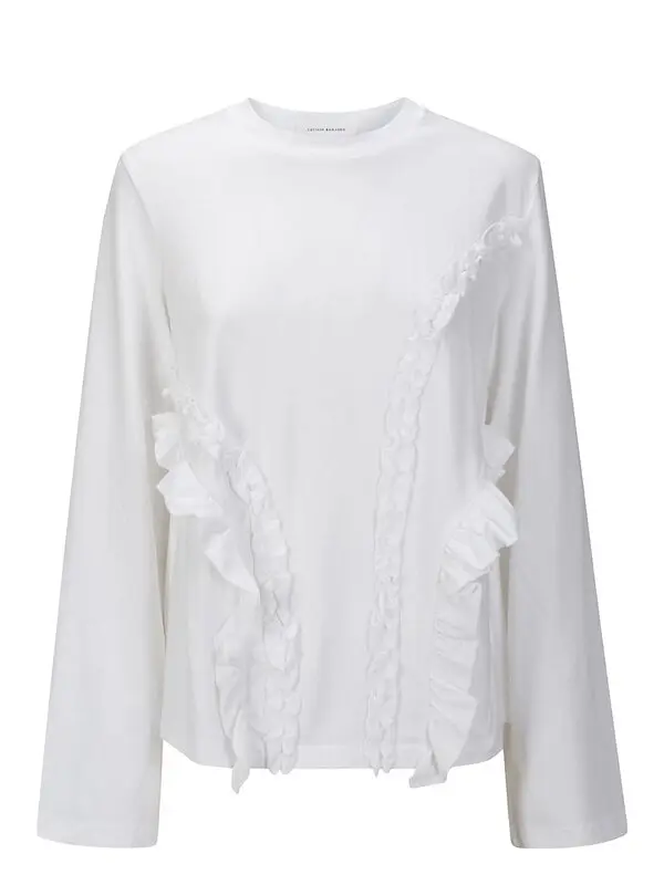 Cecilie Bahnsen Alva Jersey T-shirt - White