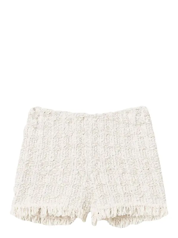 TWINSET Lurex Jacquard Shorts - Neutrals