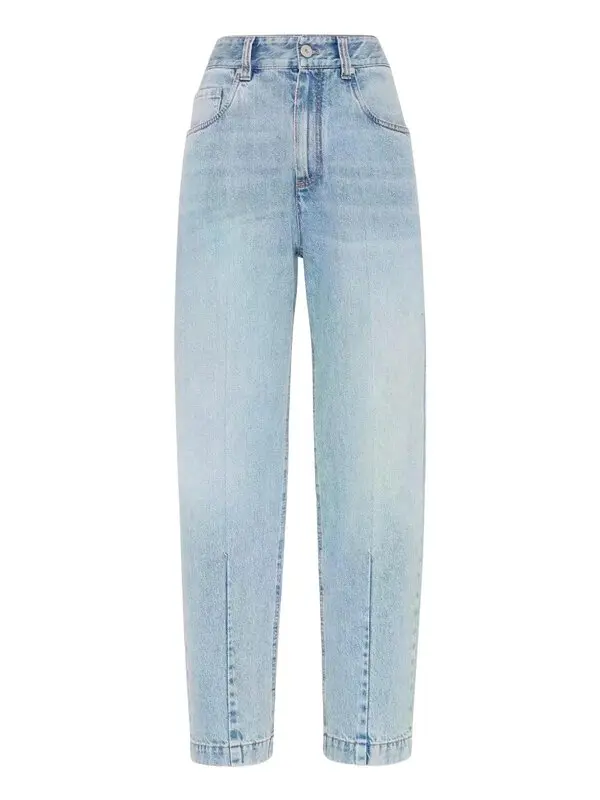 Brunello Cucinelli Bead-embellished Jeans - Blue