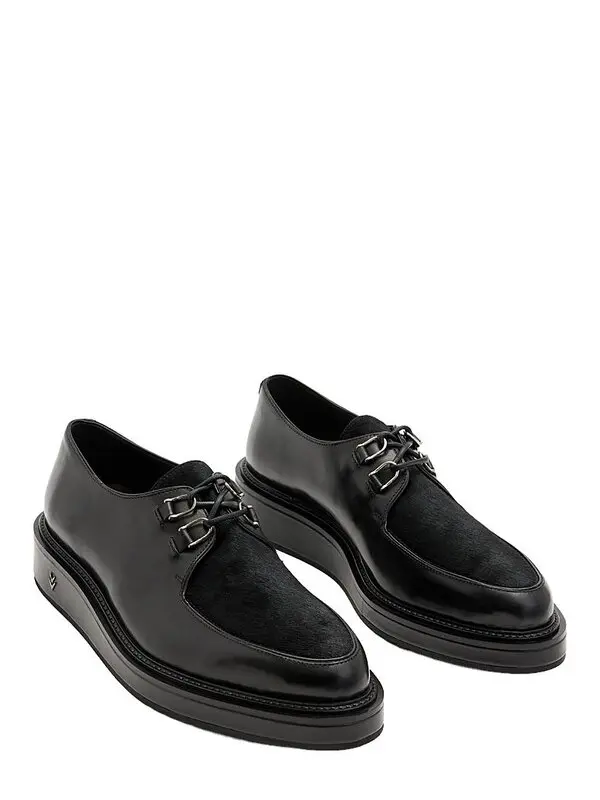 John Varvatos Von Creeper Derby Leather Dress Shoes - Black