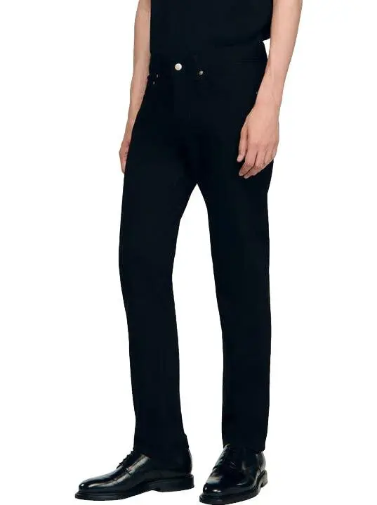 Sandro Slim-fit Five-pocket Jeans - Black