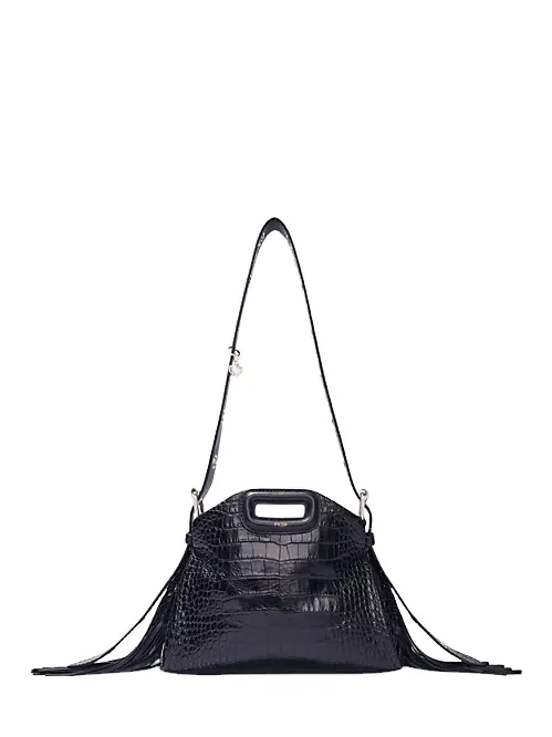 Maje Tassel-embellished Shoulder Bag - Noir / Gris