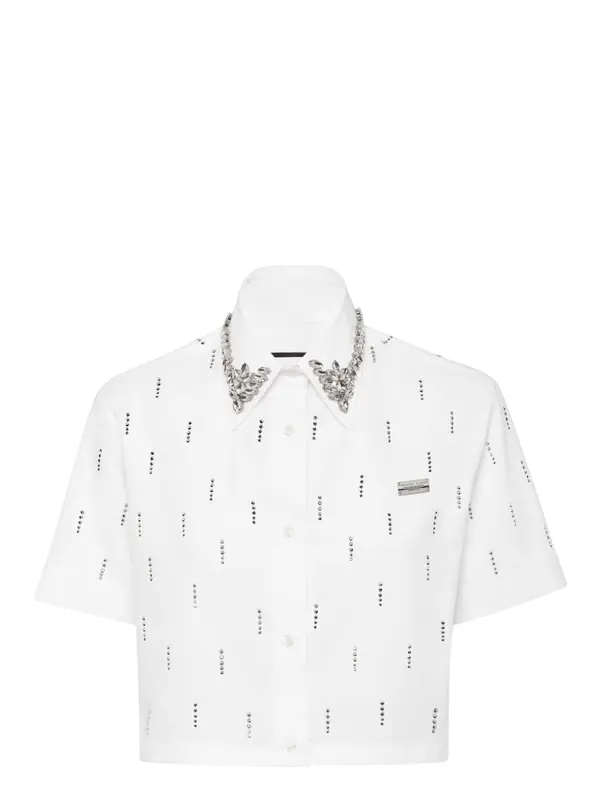 Philipp Plein Crystal-embellished Shirt - White