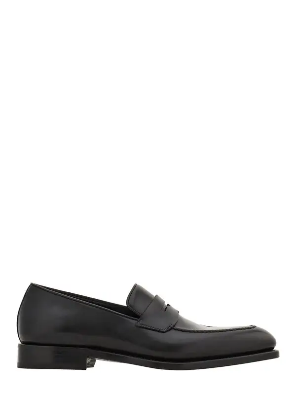 FERRAGAMO Tramezza Penny Loafer - Black