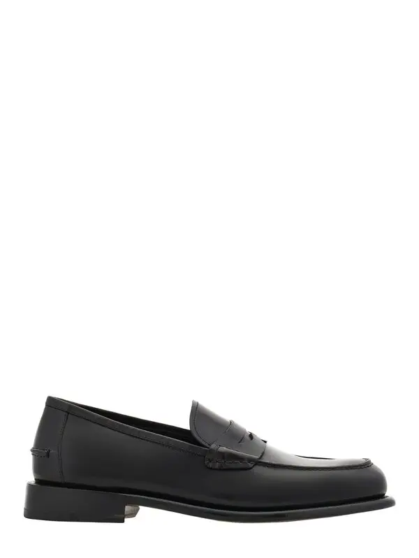 FERRAGAMO Tramezza Penny Loafer - Black