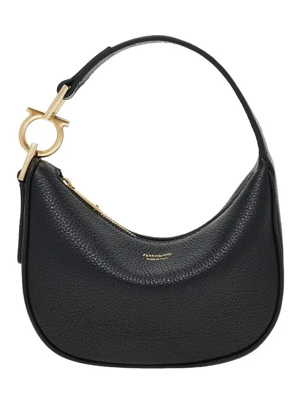 FERRAGAMO Mini Hobo Bag - Black