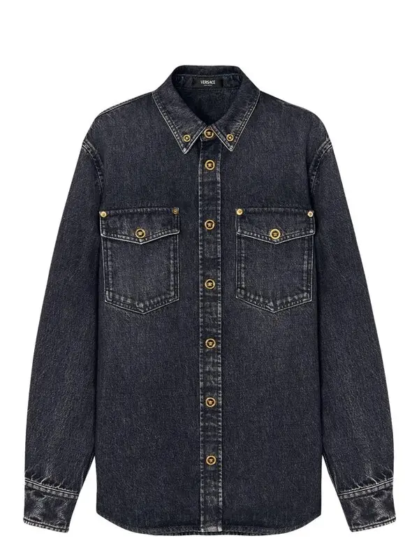 Versace Denim Overshirt - Black