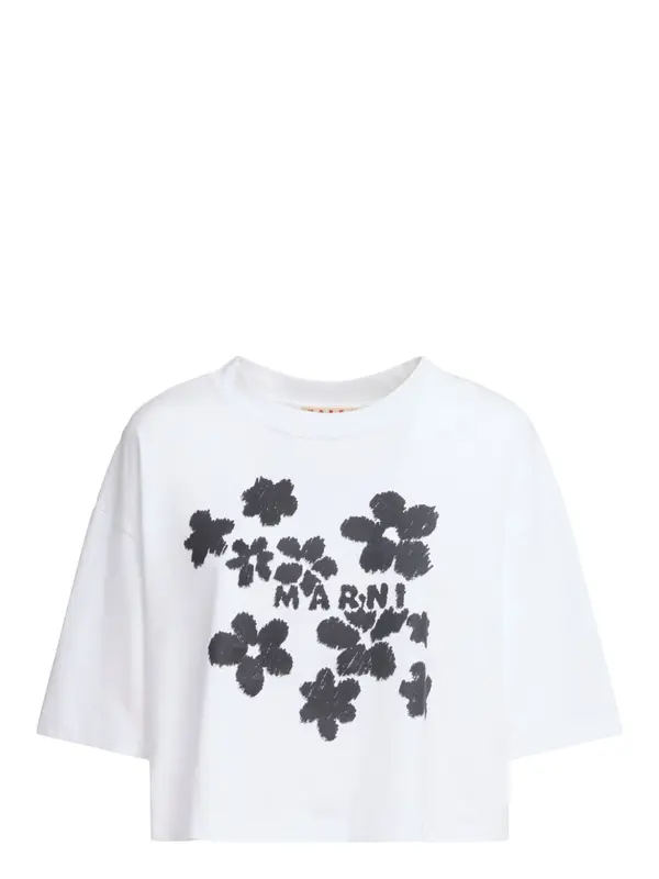 Marni Floral-print T-shirt - White