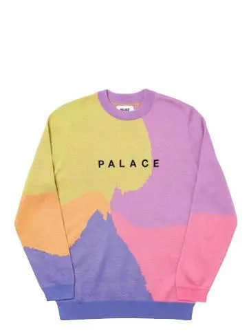 PALACE Whirl Knit - Green/yellow/purple