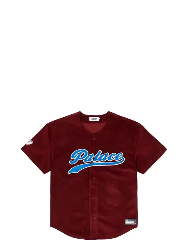 PALACE Cord Baseball Jersey - Burgundy