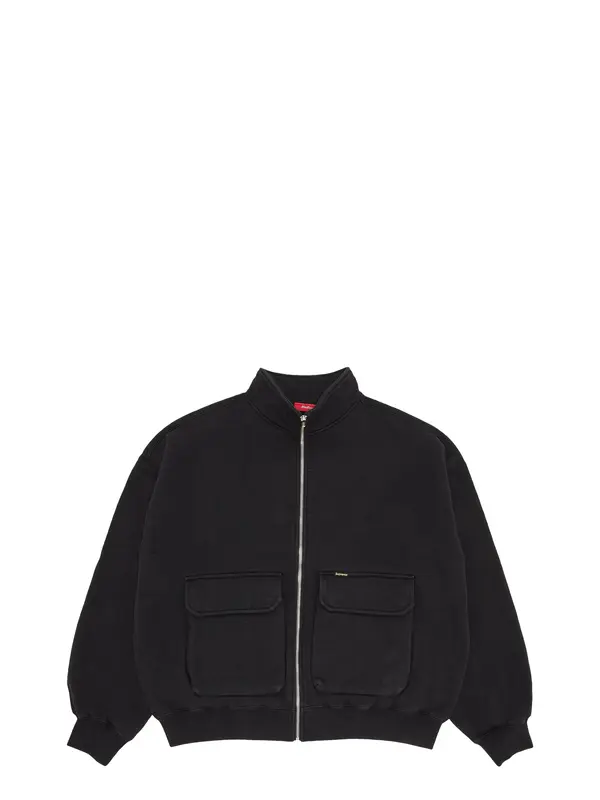 Supreme Cargo Pocket Zip Up Sweatshirt - Black