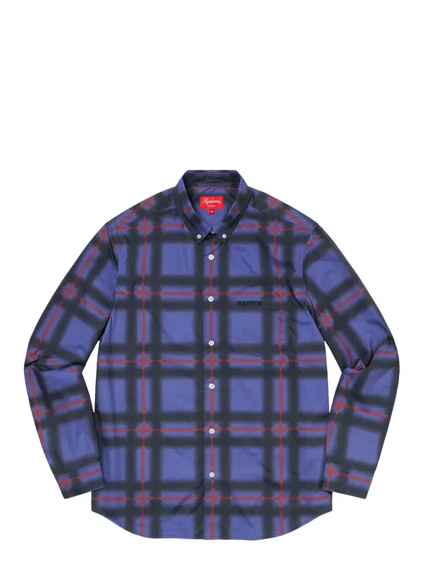 Supreme Spray Tartan Shirt - Blue