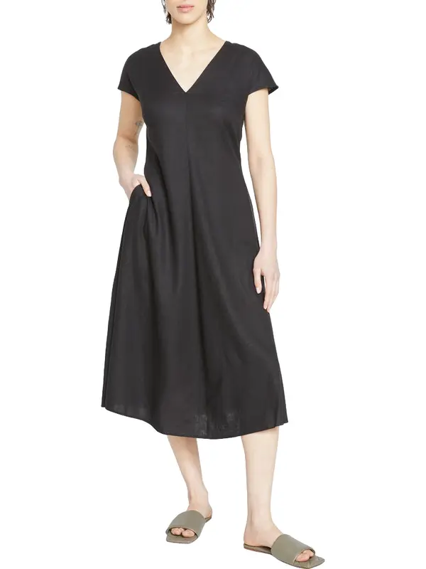 Universal Standard Louvre Tie Back Maxi Dress - Black