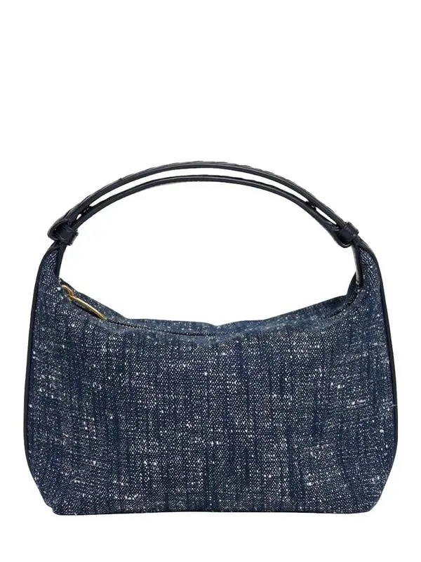 Bottega Veneta Mini Wallace Boucle Shoulder Bag - Denim