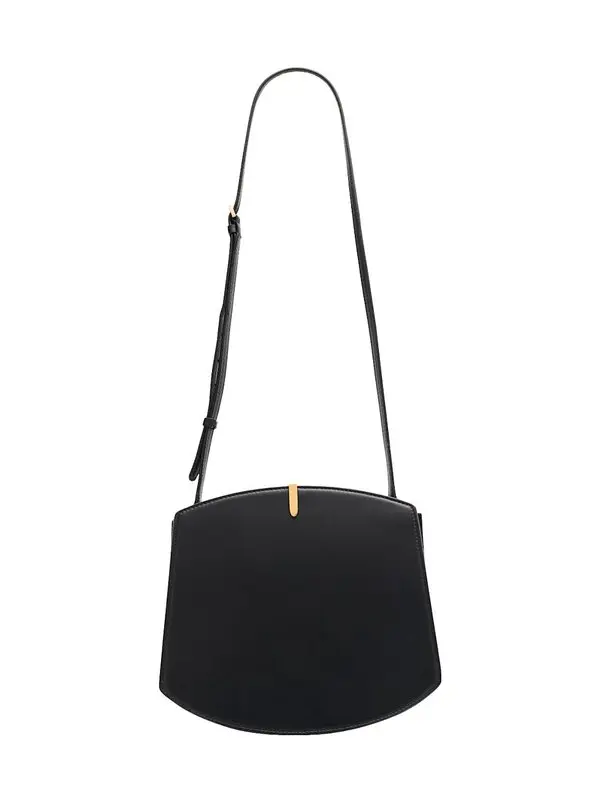Savette The Florence Calf Leather Crossbody Bag - Black