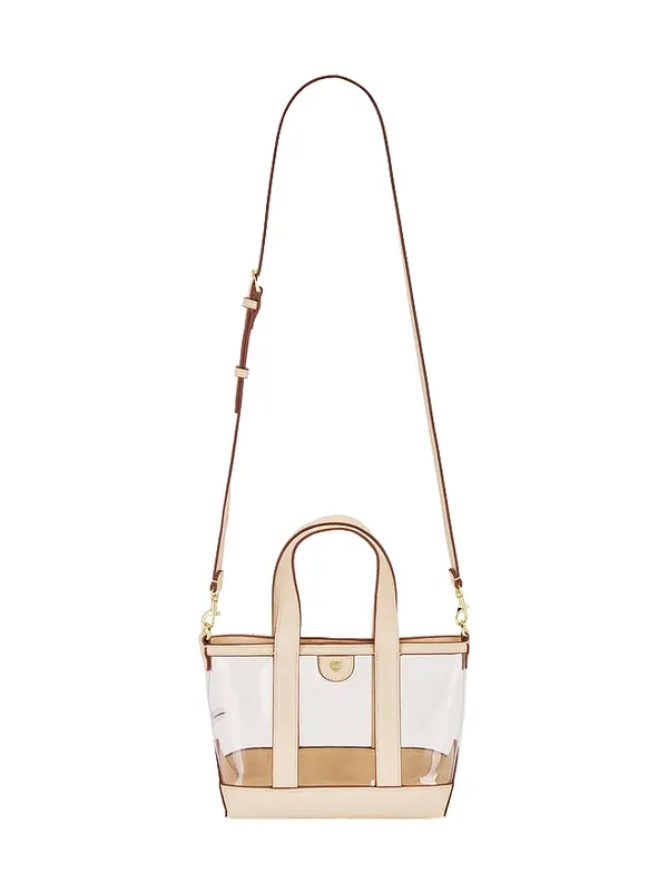 Stoney Clover Lane Clear Mini Tote - Clear & Sand