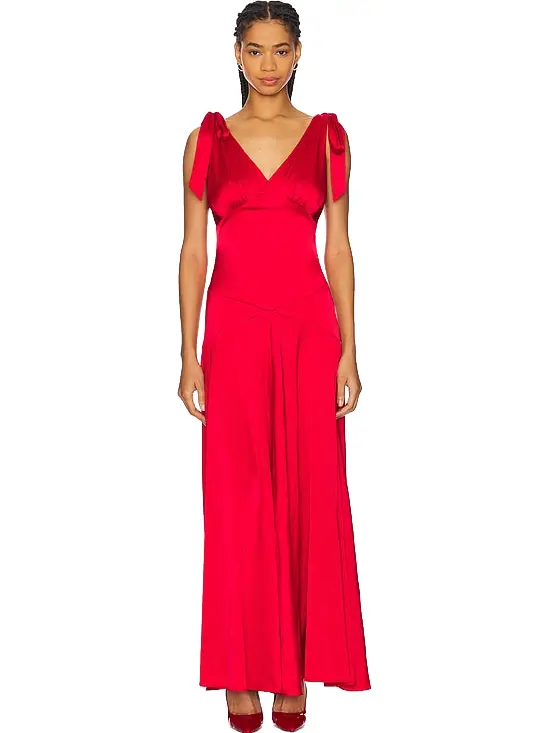 Line & Dot Harles Maxi Dress - Red