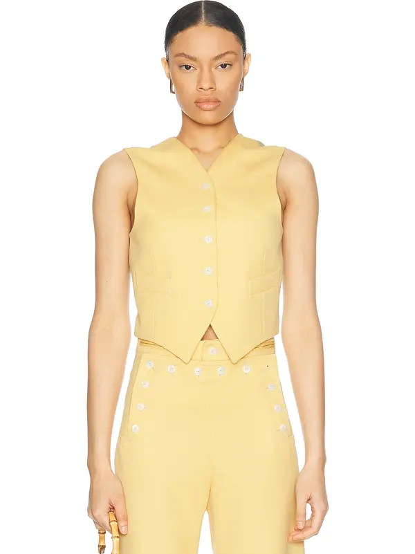 BODE Riding Twill Waistcoat - Yellow