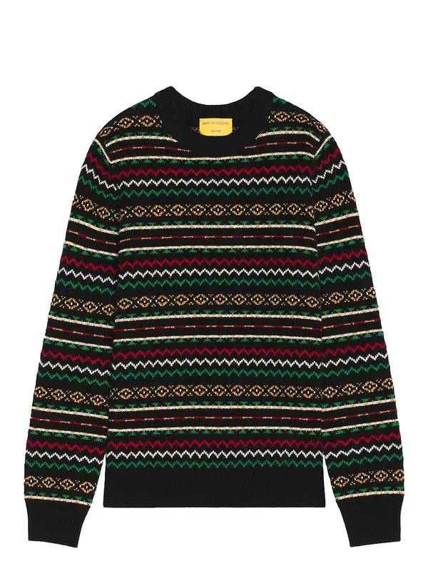 Guest In Residence Lodge Crew Neck Sweater - Black Combo