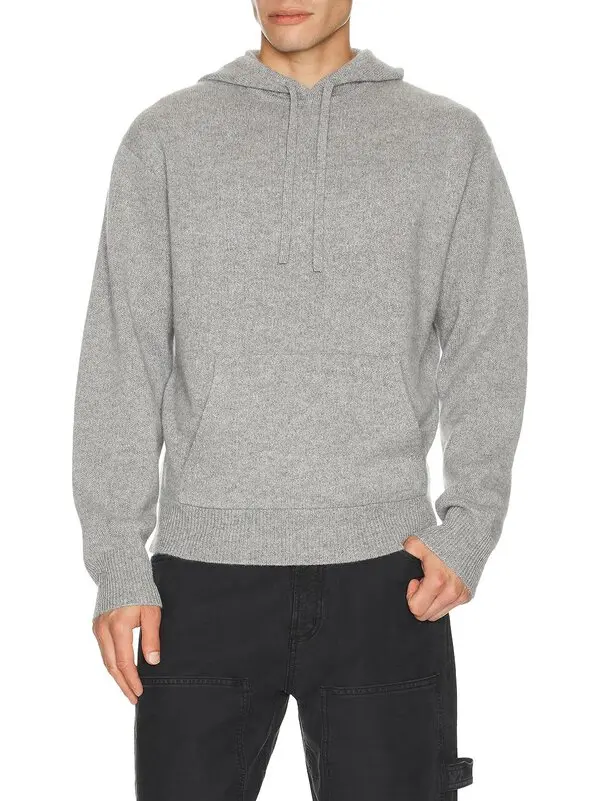 Guest In Residence Cashmere Pullover Hoodie - Heather Grey
