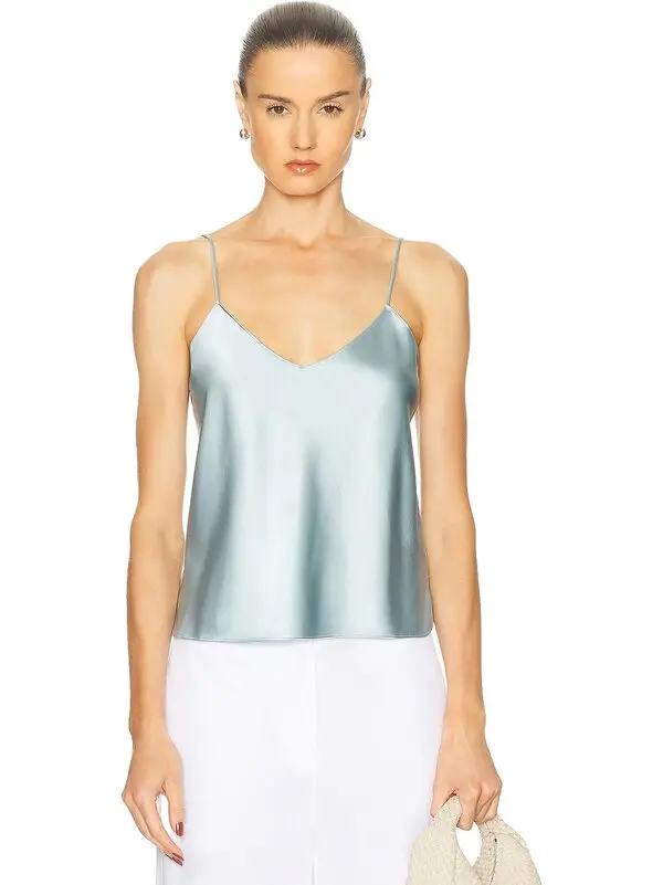 Eterne Mila Silk Camisole - Dusty Blue