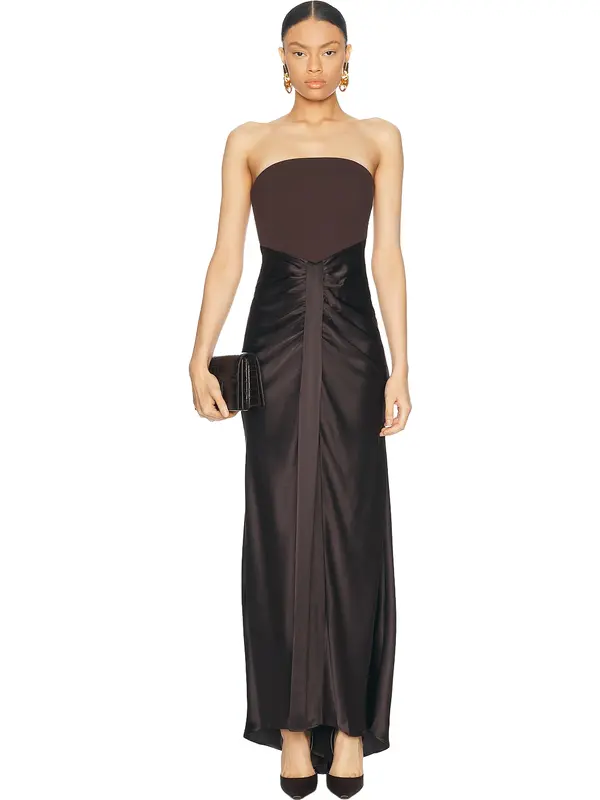 Staud Wayfaring Dress - Dark Chocolate
