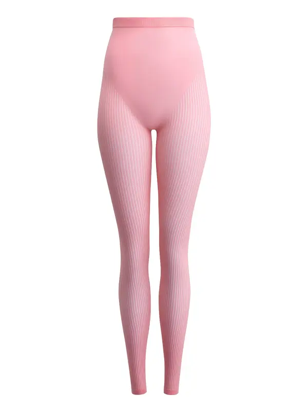 Alaïa Striped High Waisted Legging In Pink - Fard