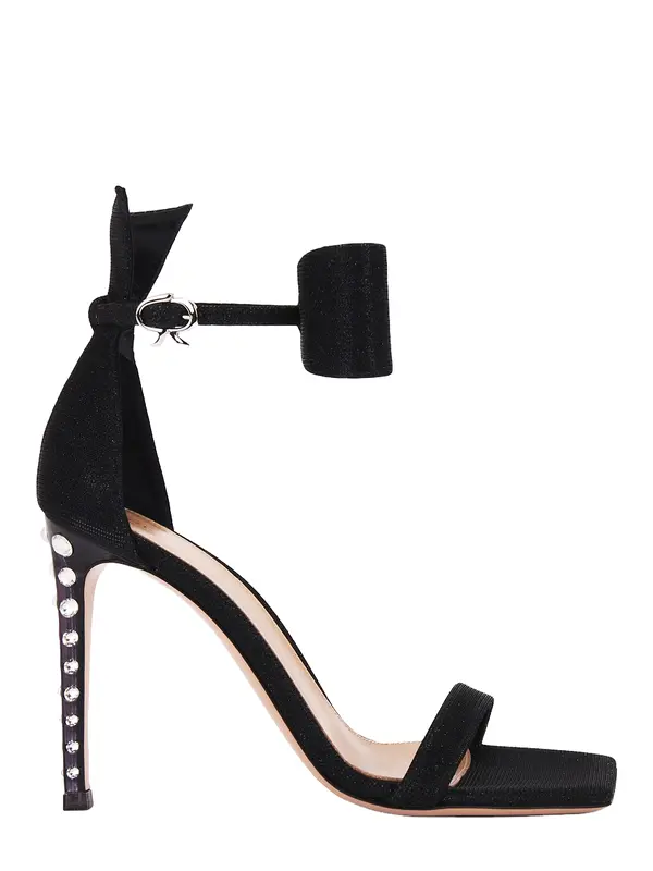 GIANVITO ROSSI Flash Bow Strap Sandal - Black