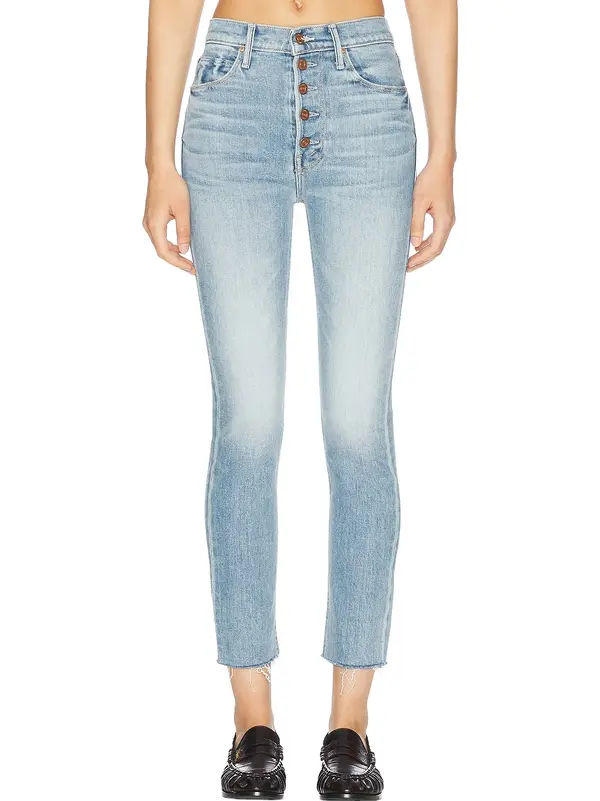 MOTHER The Pixie Dazzler Ankle Fray Jeans - Ivy League Cowboy