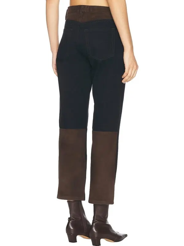 FRAME The Equestrian Straight Jeans - Trouble Suede