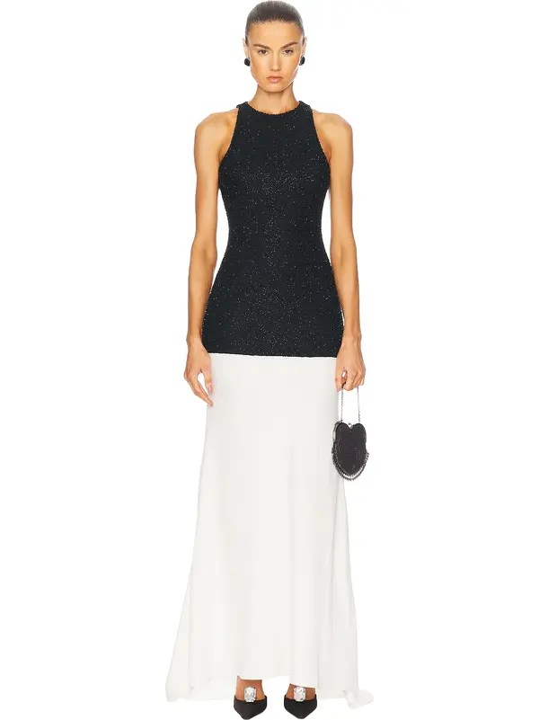 Staud Gabrielle Dress - Black & Ivory