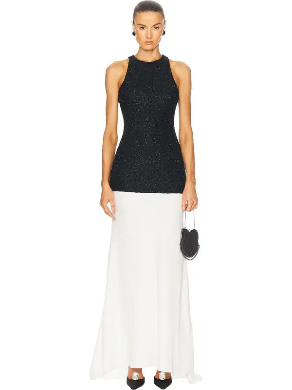 Staud Gabrielle Dress - Black & Ivory