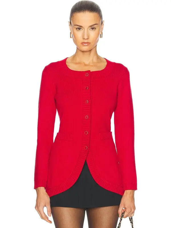 Posse Sabrina Long Sleeve Cardigan - Ruby