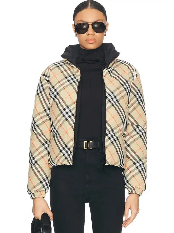 Burberry Reversible Puffer Jacket - Sand Ip Check