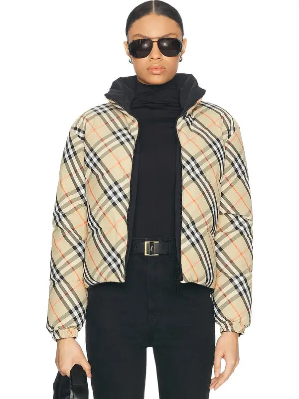 Burberry Reversible Puffer Jacket - Sand Ip Check